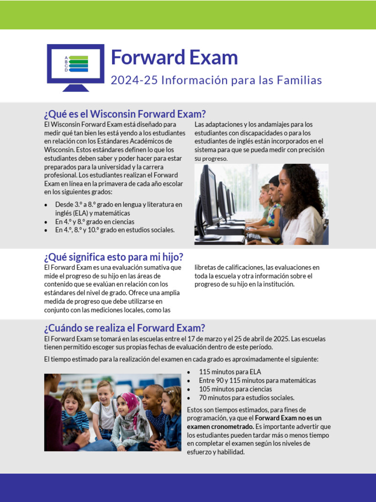 Información sobre el Forward Exam 2024-25 | PDF | Aprendizaje
