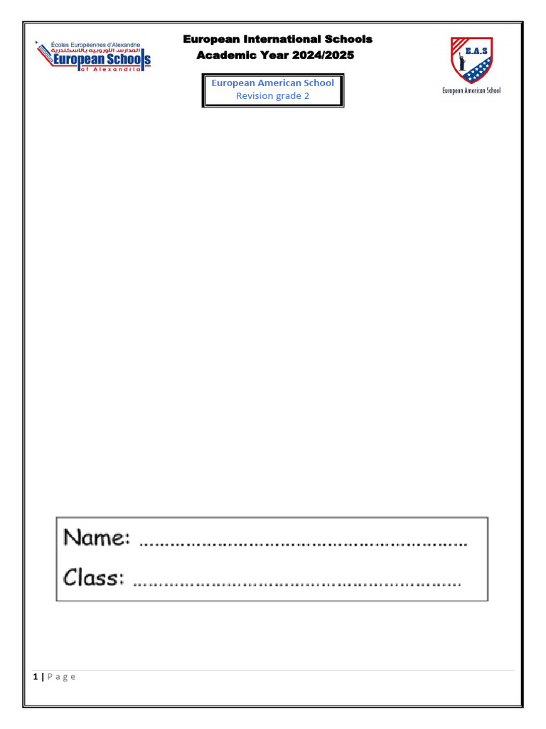 Grade 2 Revision 2024-2025 Q3 | PDF
