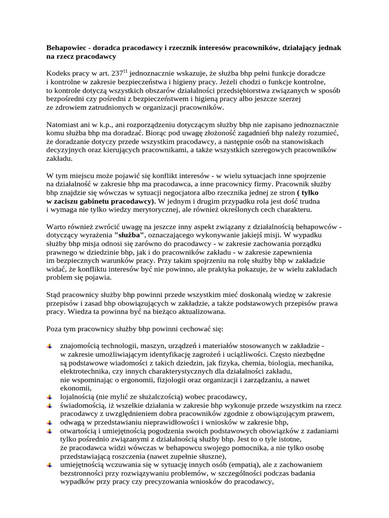 Cechy Behapowca | PDF