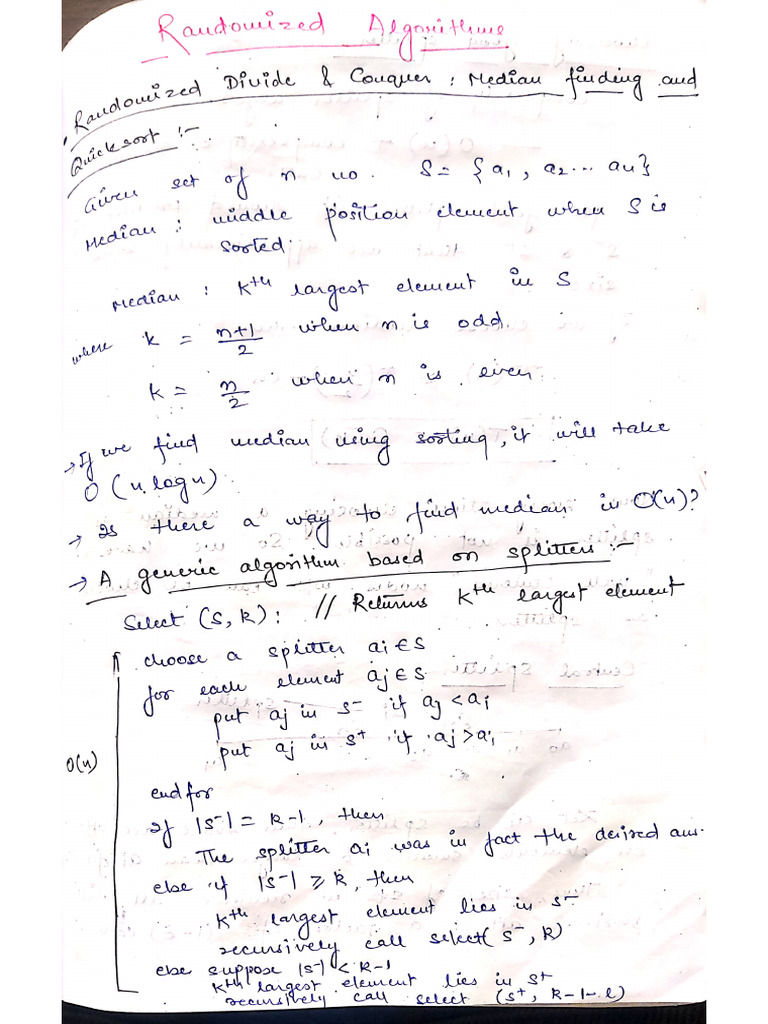 AD Notes (Randomisation and Hashing) | PDF