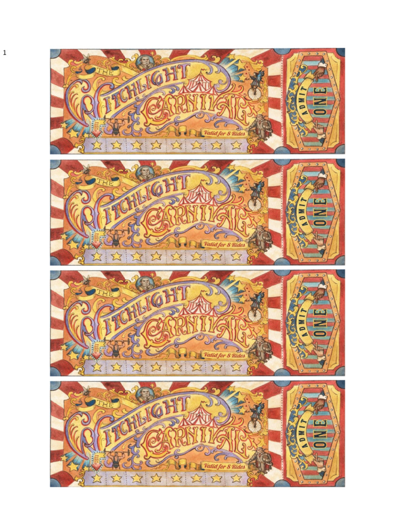 Witchlight Carnival Tickets Printable | PDF
