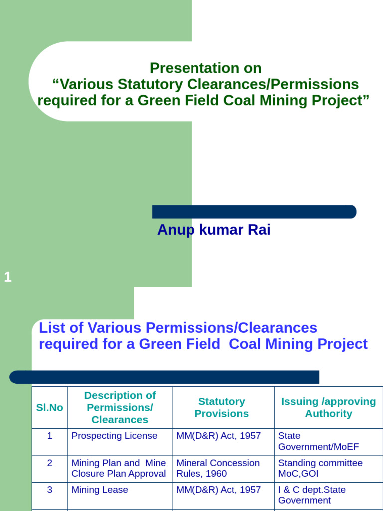 Green Field Project | PDF | Environmental Impact Assessment | Mining