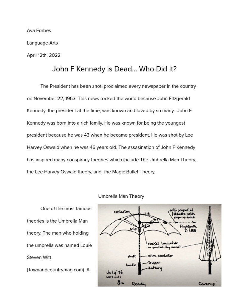 John F Kennedy Assasinated | PDF | Lee Harvey Oswald | Assassination Of ...