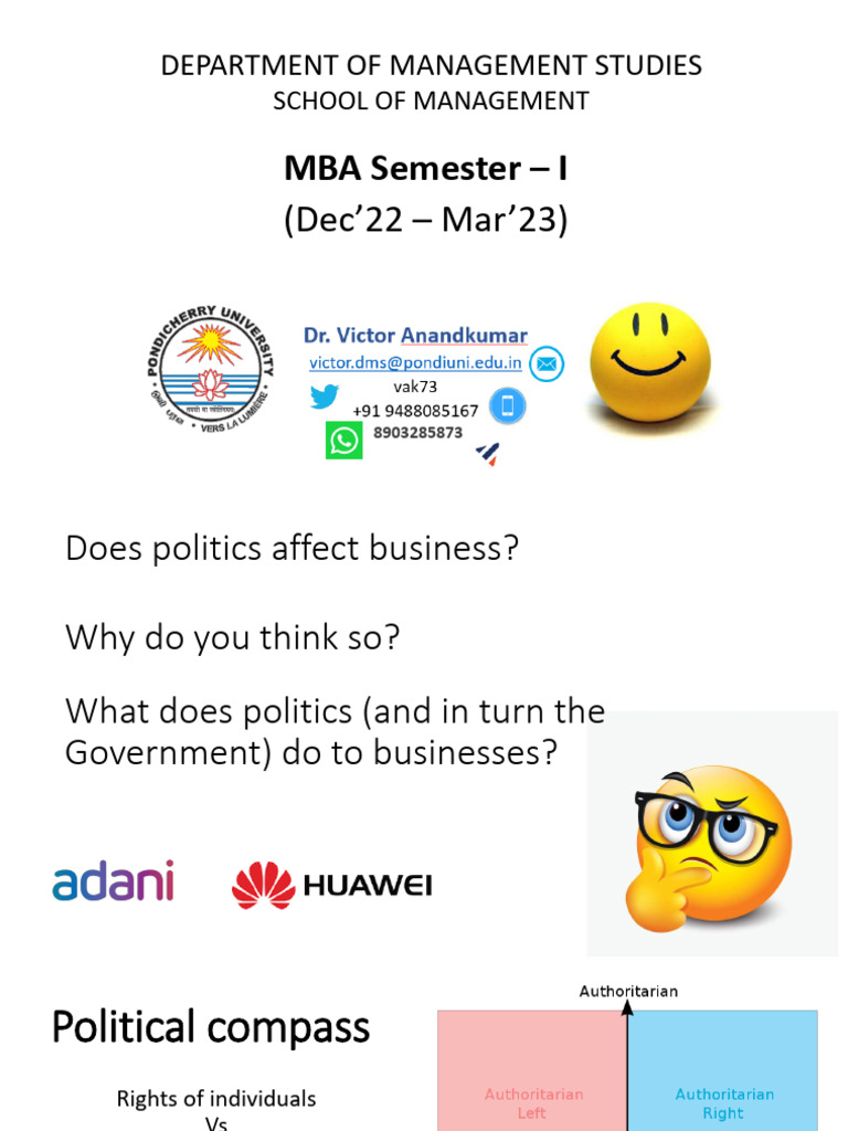 BE - Slide Deck - 2 - Political Environment | PDF | Economic System ...