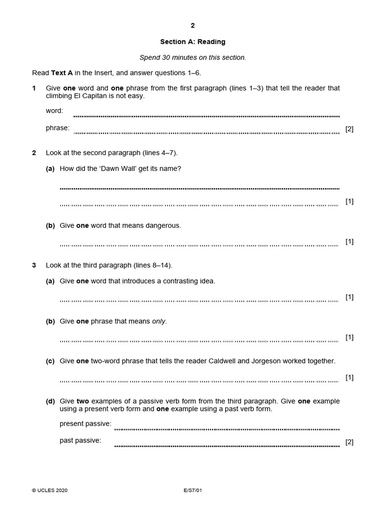 GR 6 - Sample Paper 1 | PDF