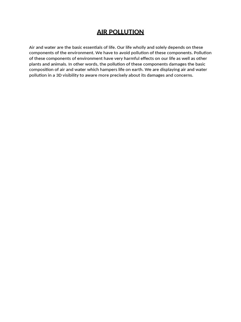 Air Pollution | PDF