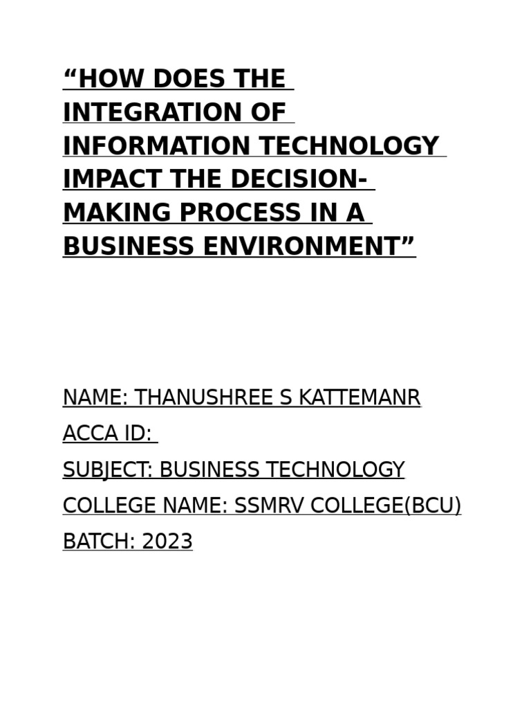 Thanhshree S Kattemane (2nd Year A Bcom) Acca Assignment | PDF ...