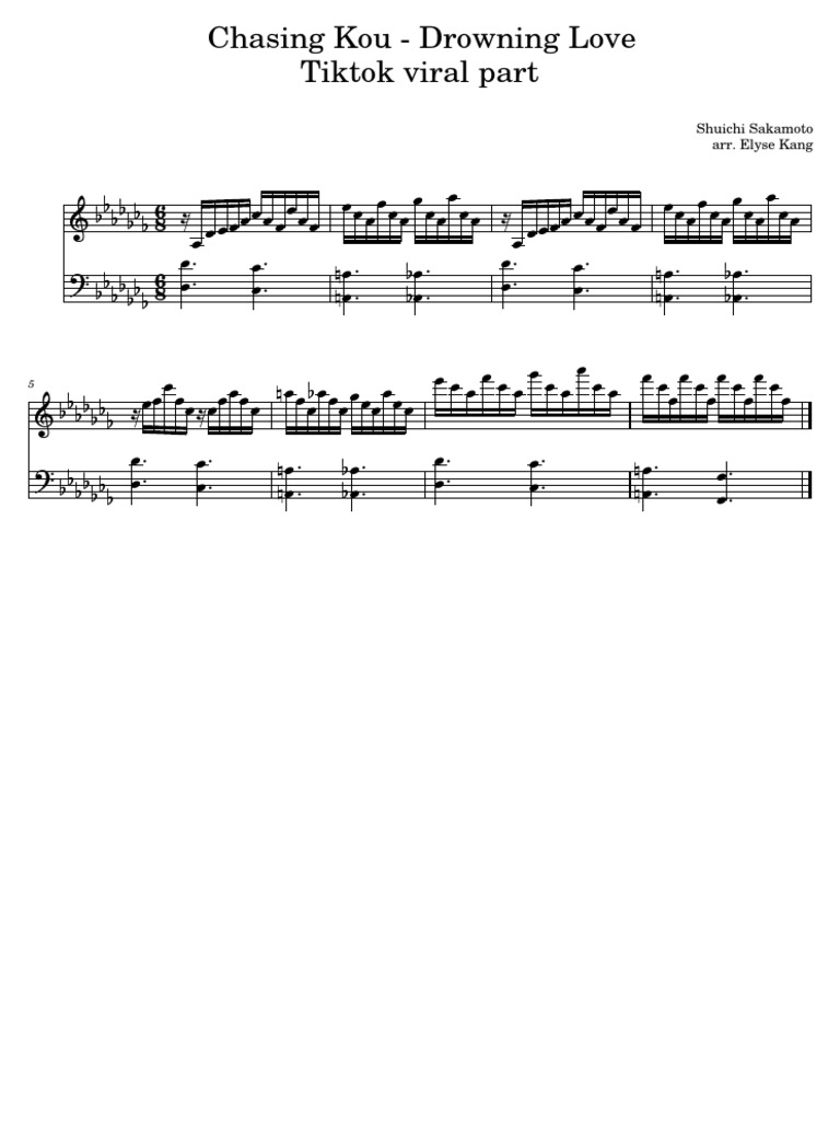 Chasing Kou OST Drowning Love Shuichi Sakamoto | PDF
