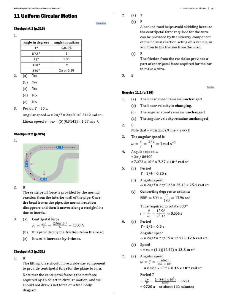 11 Exercise Solutions - e | PDF | Force | Acceleration