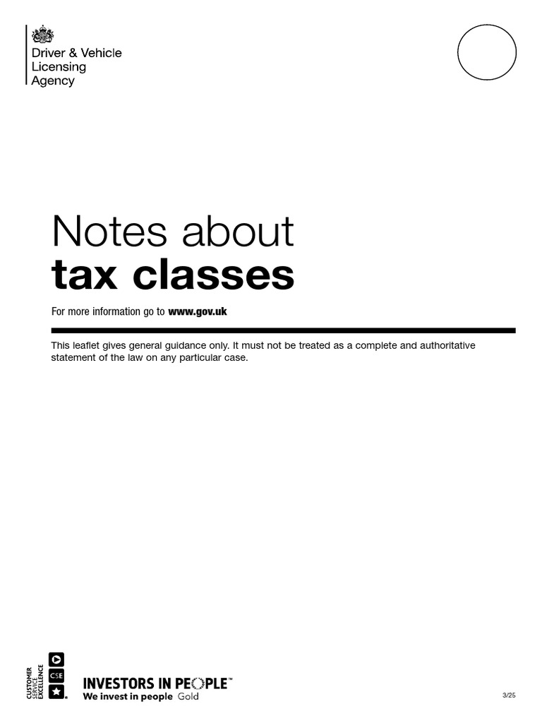 v355x1 Notes About Tax Classes | PDF | Vehicles | Truck