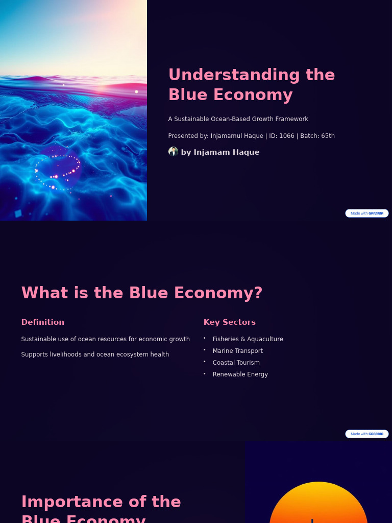 Understanding the Blue Economy | PDF