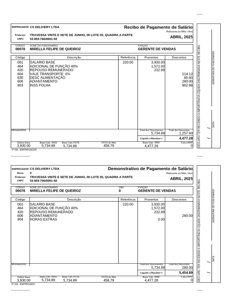 Modelo Contracheque 2025 Baixesoft | PDF | Salário | Gestão de recursos ...