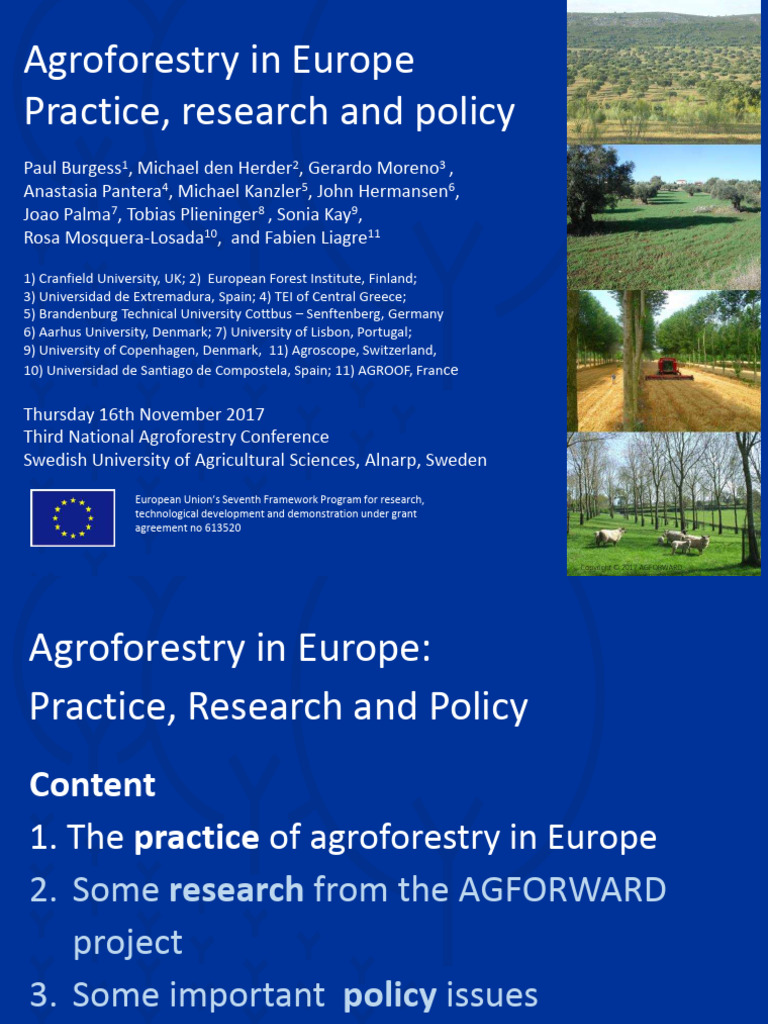 Agroforestry in Europe Practice Research | PDF | Agriculture | Earth ...