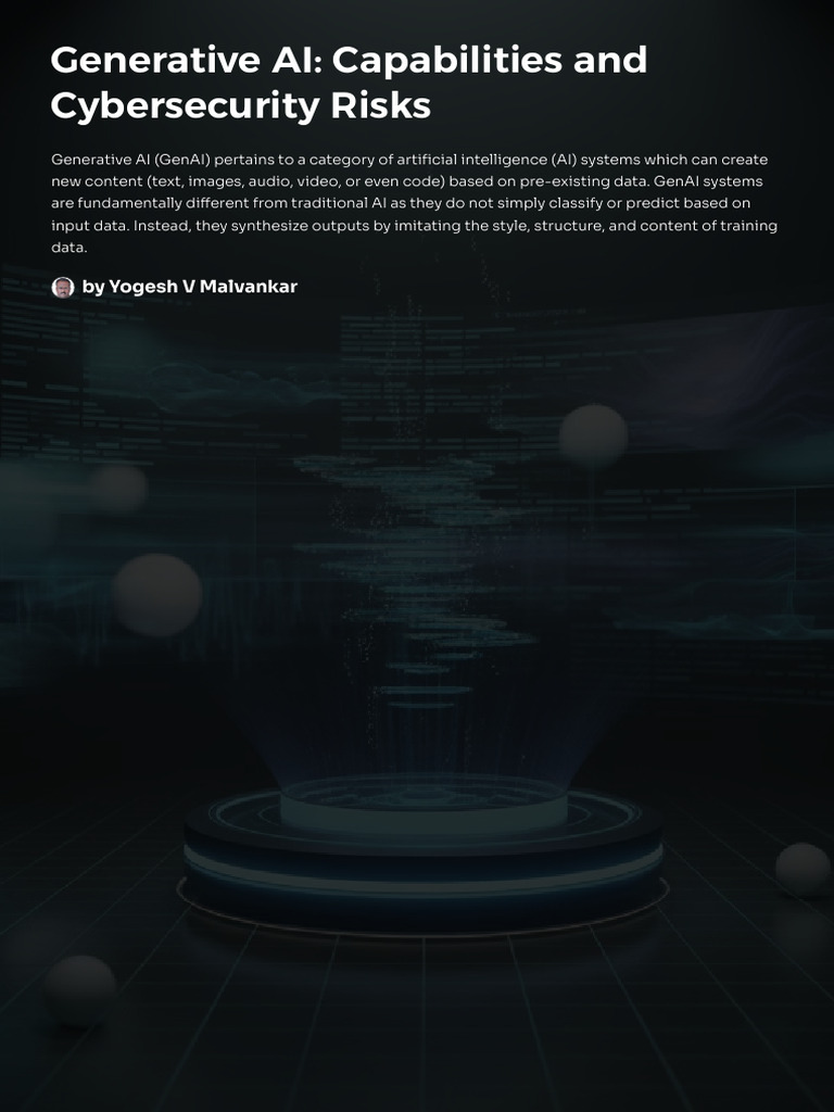 Generative AI - Capabilities and Risks | PDF | Malware | Artificial ...