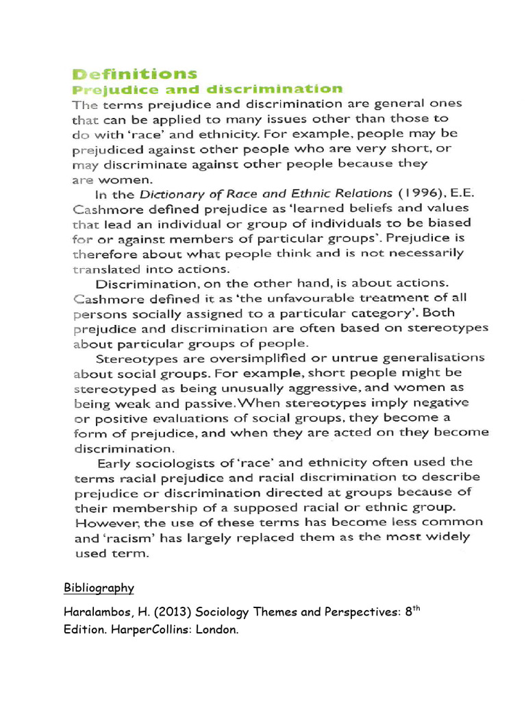 What Is Predjuice and Discrimination | PDF