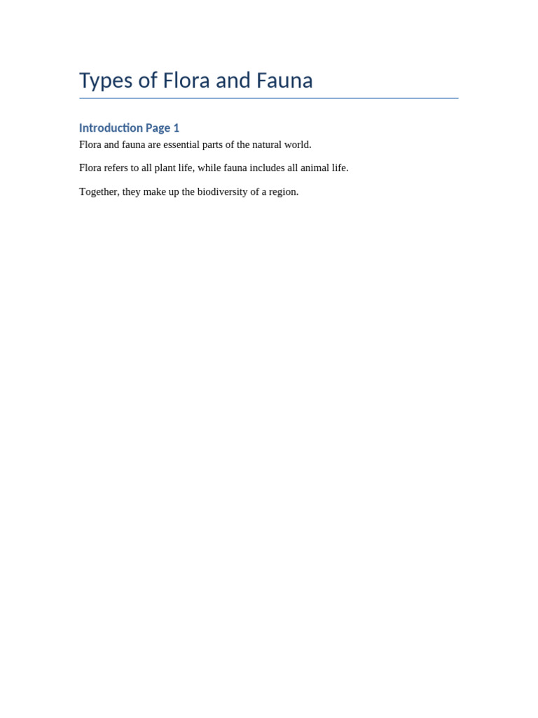 Understanding Flora and Fauna Types | PDF | Conservation Biology ...