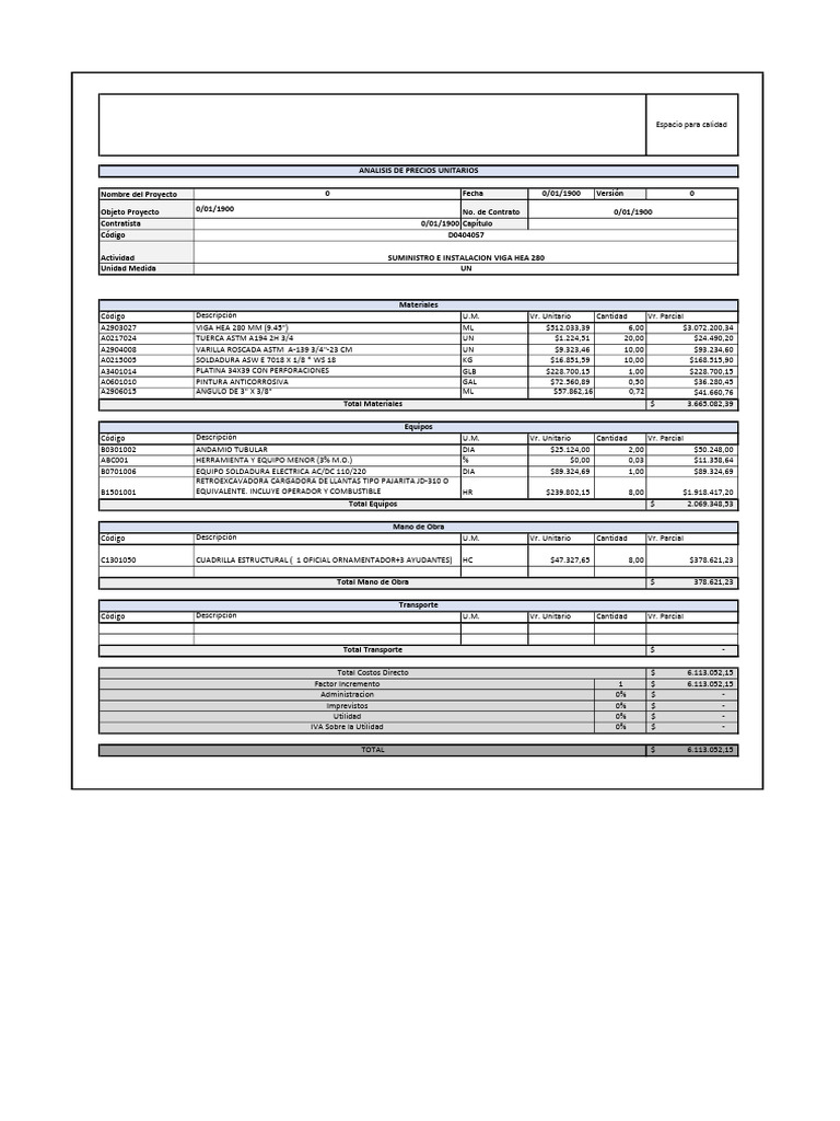 Apu Viga Hea 280 V.2 | PDF