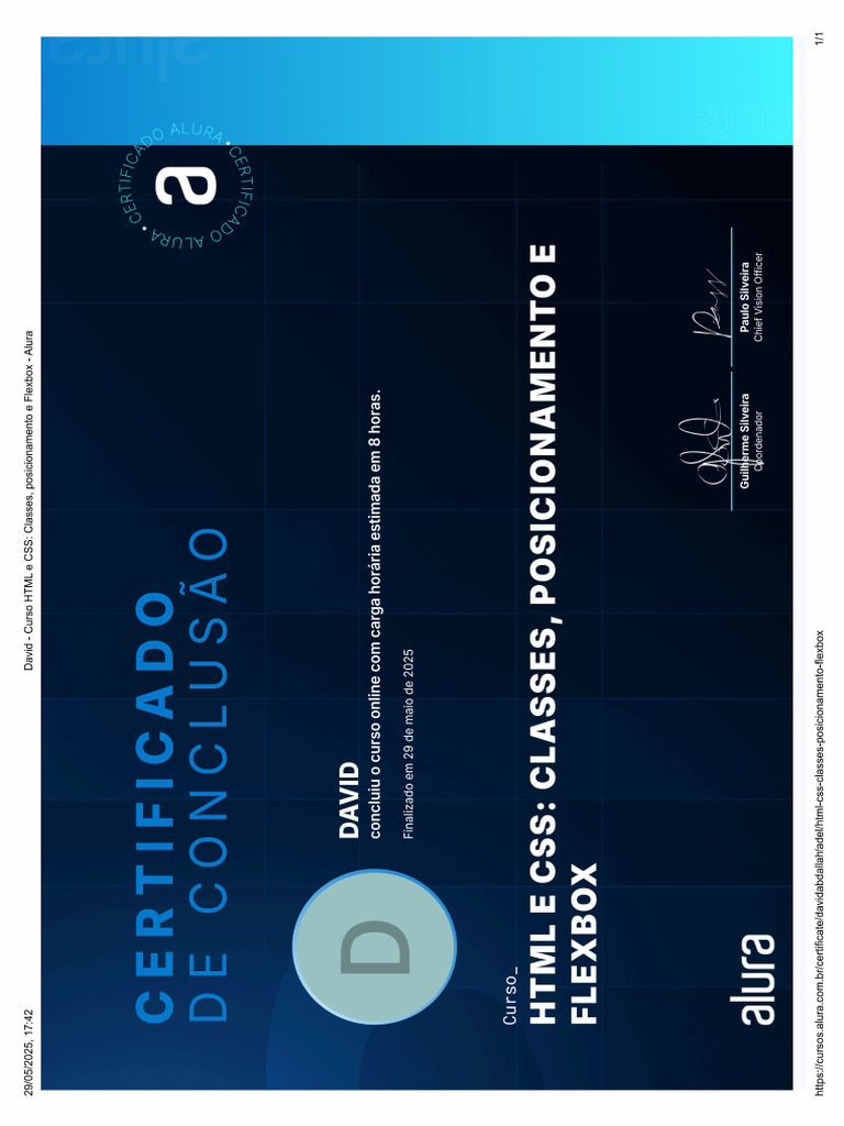 Certificado HTML E CSS2 | PDF