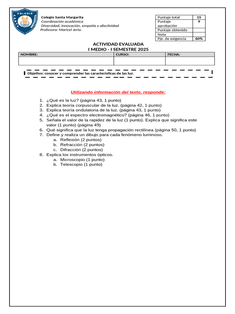 Actividad Evaluada Física | PDF