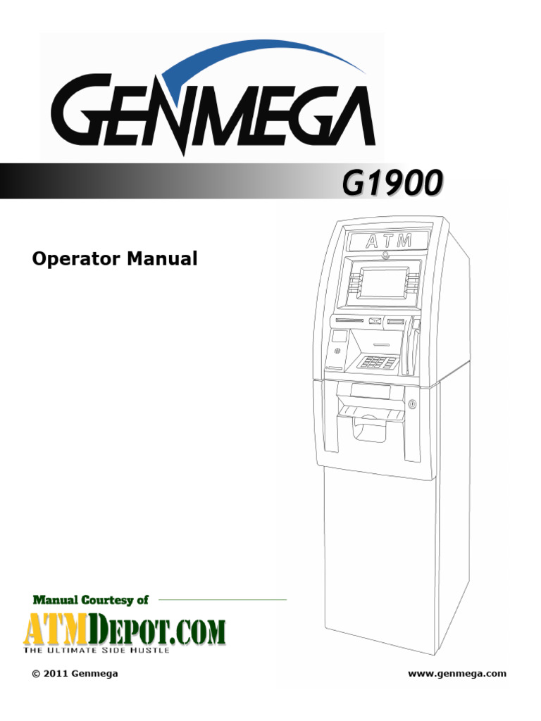 Genmega g1900 Atm | PDF | Automated Teller Machine | Telephone