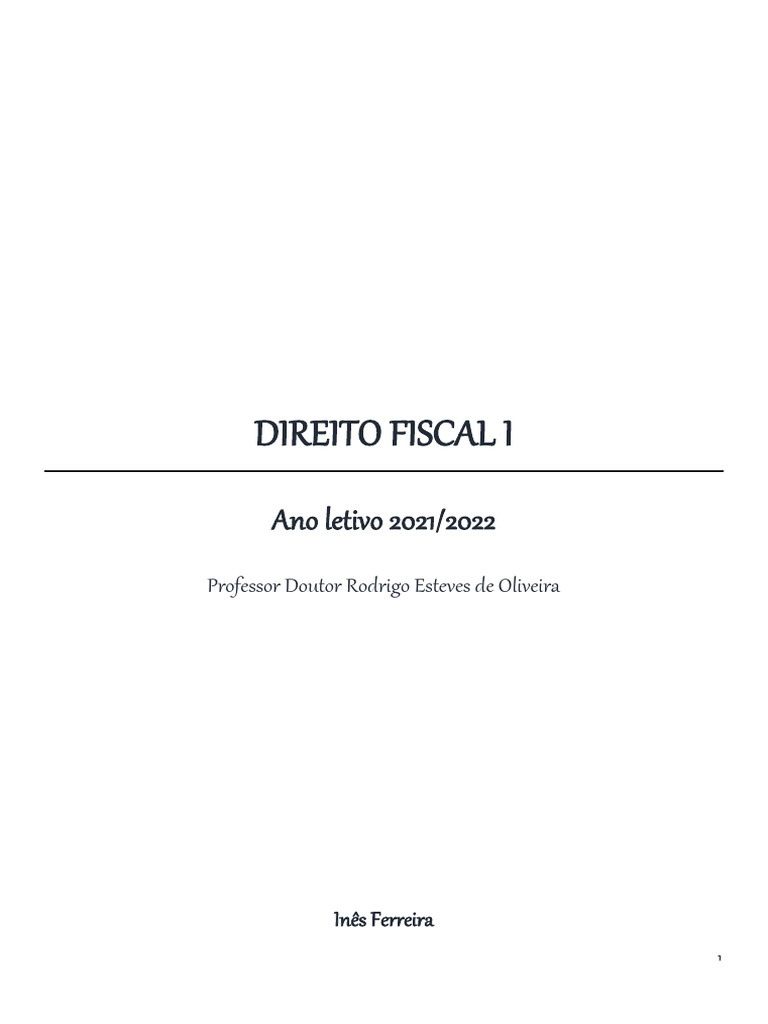 Direito Fiscal: Estrutura e Desafios | PDF | Impostos | Imposto sobre ...