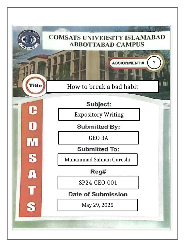 Geo 3A How To Break A Bad Habit REVISED | PDF | Psychotherapy | Mental ...