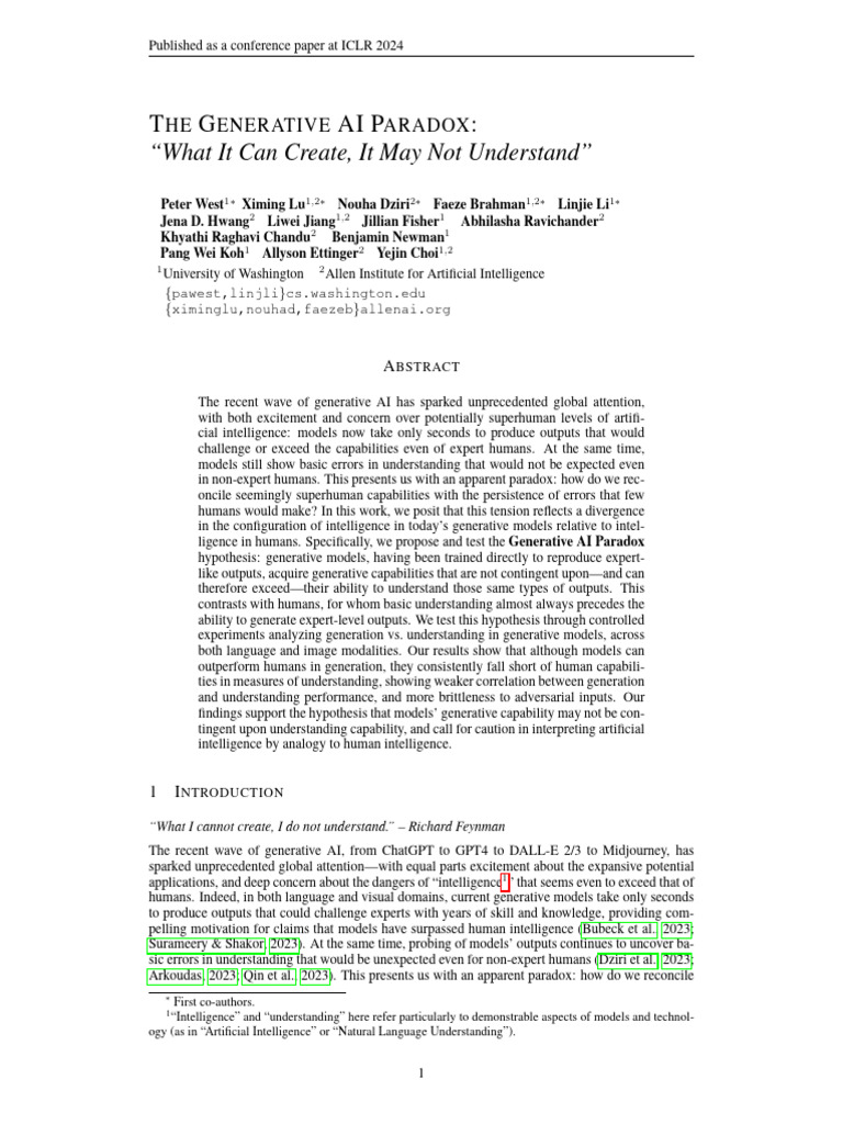 2117 The Generative AI Paradox | PDF | Artificial Intelligence ...