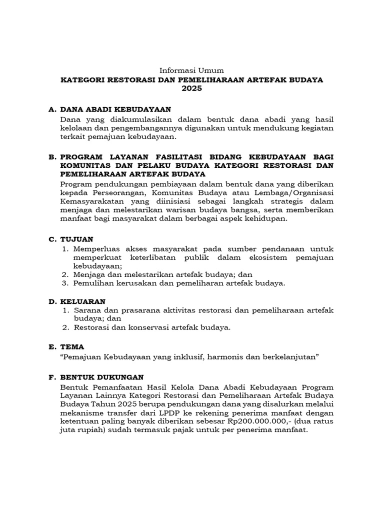 IU - Restorasi Dan Pemeliharaan Artefak Budaya | PDF