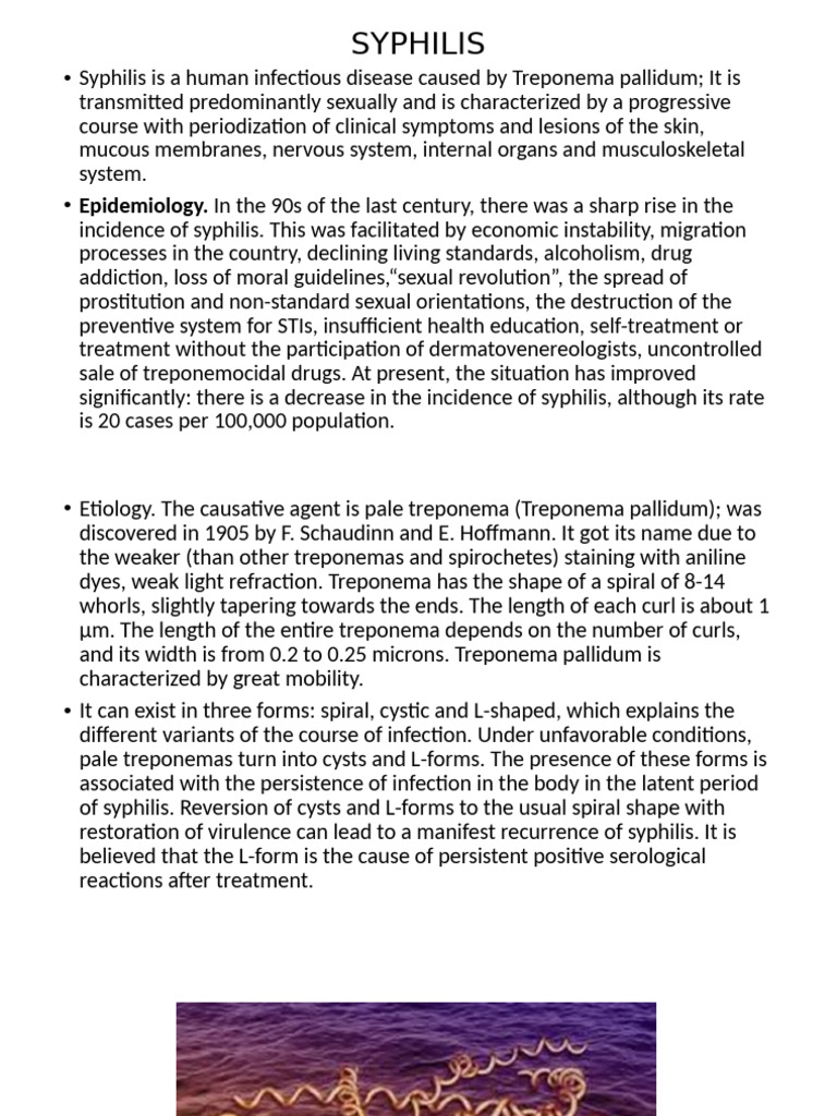 Dermatology Syphilis Lecture Notes For Medical Students | PDF ...