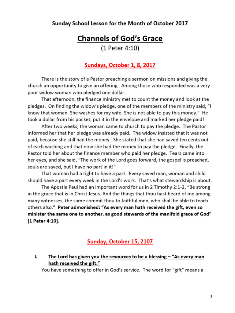 The Channels of Gods Grace | PDF | Grace In Christianity | Jesus