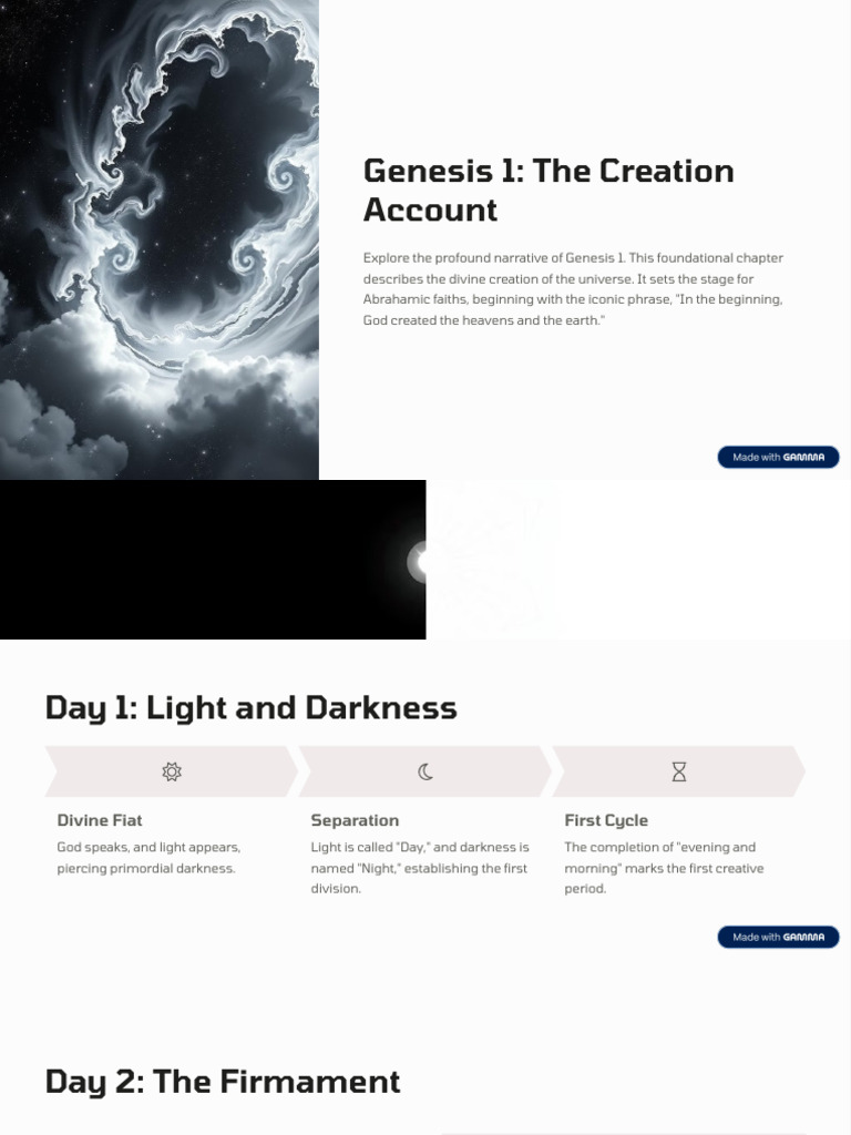 Genesis 1: The First Creation Account | PDF | Genesis Creation ...
