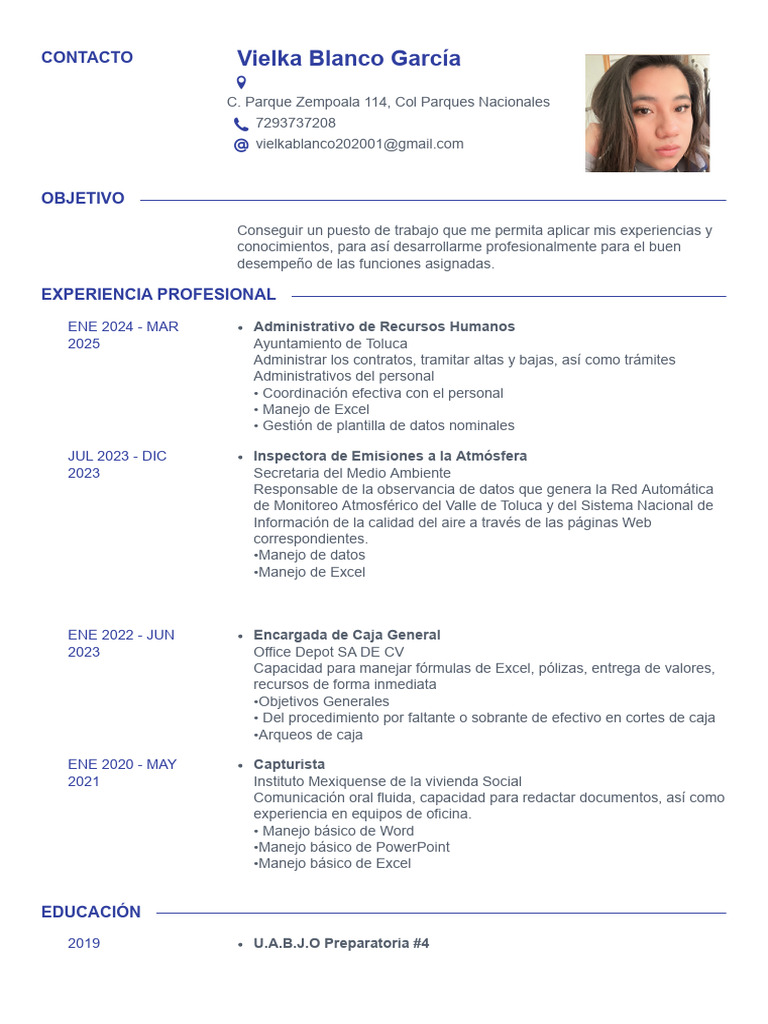 CV Vi Elka Blanco García | PDF