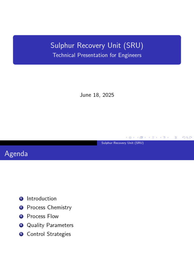 Sulphur Recovery Unit Engineers | PDF | Chemistry | Chemical Process ...