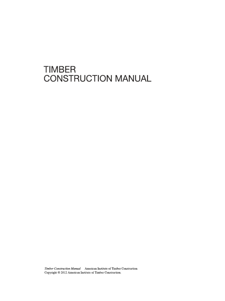 Timber Construction Manual | PDF