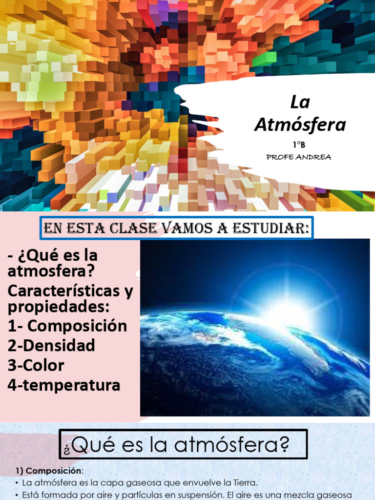 Presentacion de La Atmosfera | PDF | Atmósfera | Contaminación