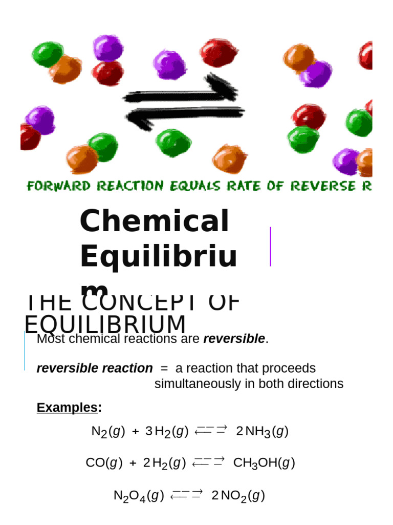 Chemical Equilibrium | PDF | Chemical Equilibrium | Chemical Reactions