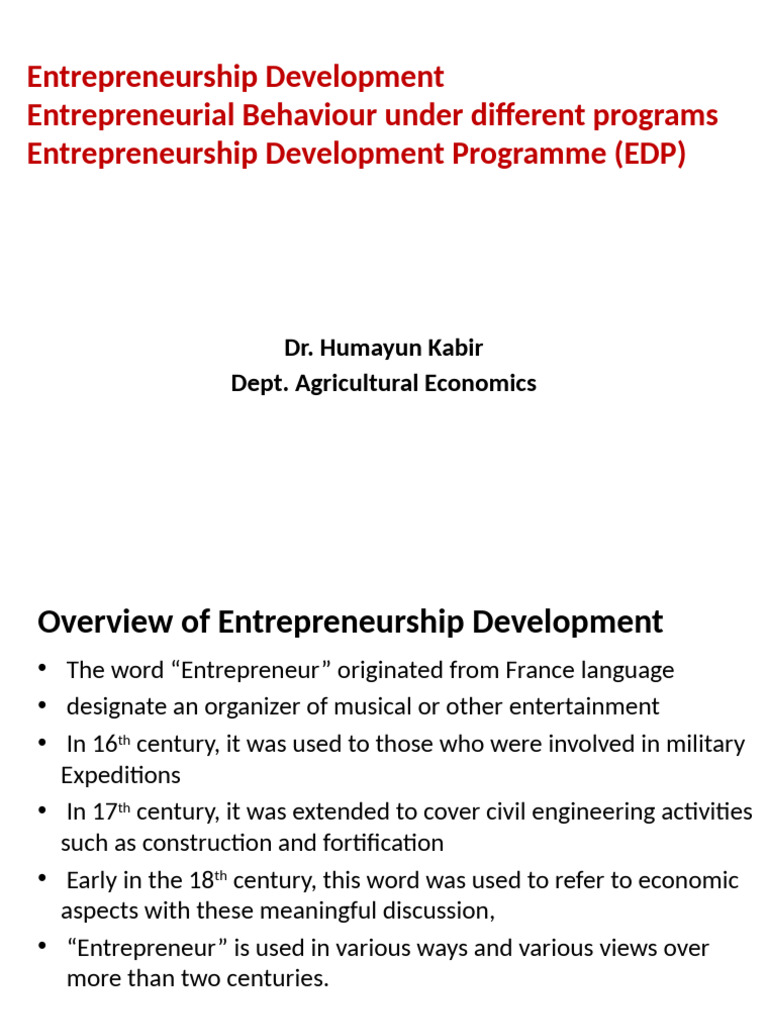 Entrepreneual Development | PDF | Entrepreneurship | Innovation