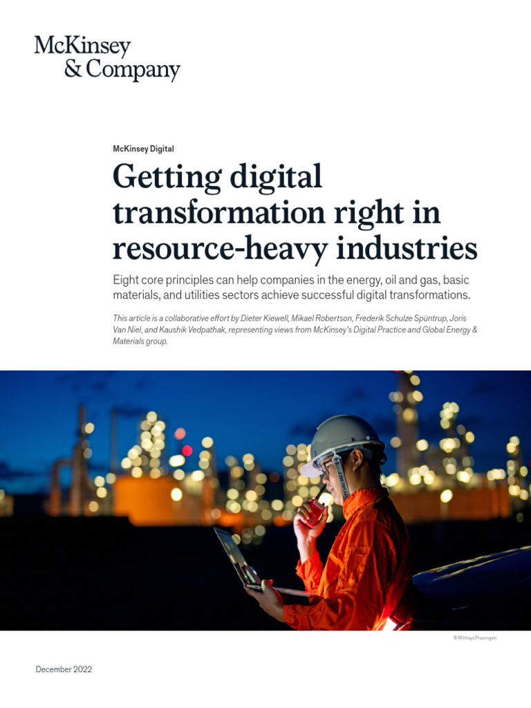 Digital Transformation in Resource Industries | PDF | Governance ...