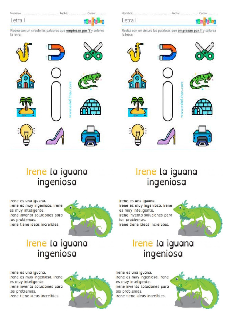Actividades Con La I | PDF