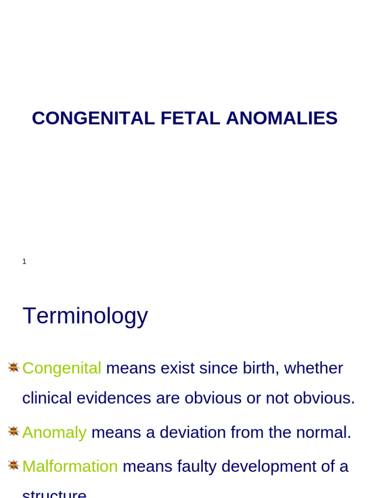 Understanding Fetal Congenital Anomalies | PDF | Genetic Disorder ...