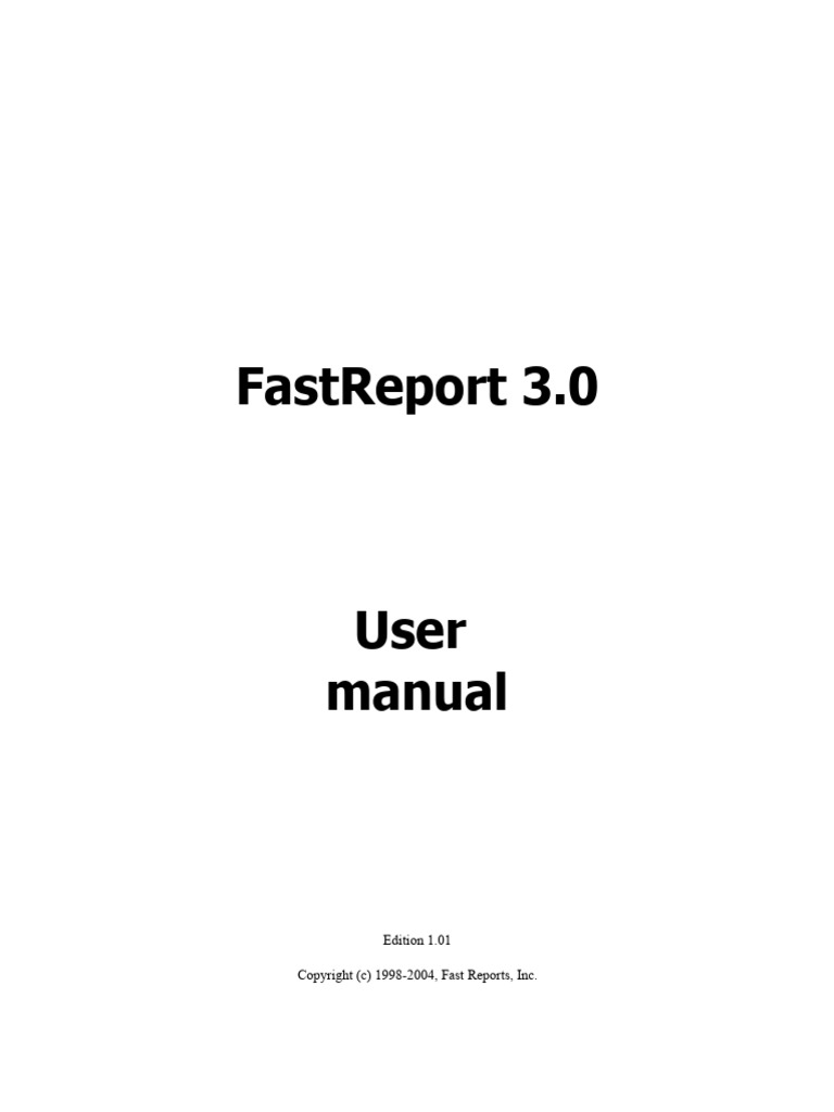 Fast Report User Manual | PDF | Window (Computing) | Button (Computing)