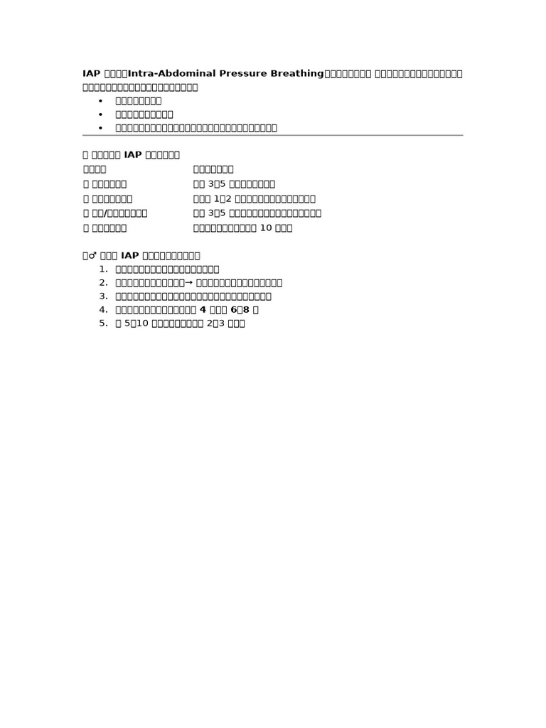 IAP 呼吸法 | PDF