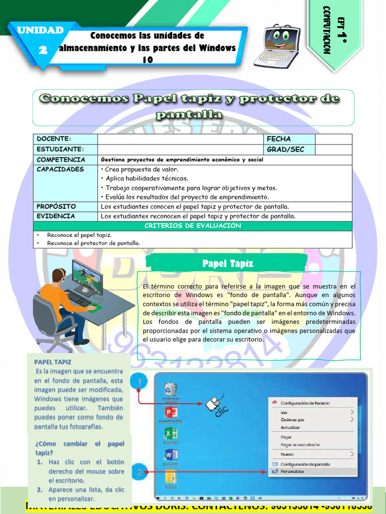 Resuelto Ficha de Actividad Ept 1°-Semana 4 | PDF | Ventana (informática) | Archivo de computadora