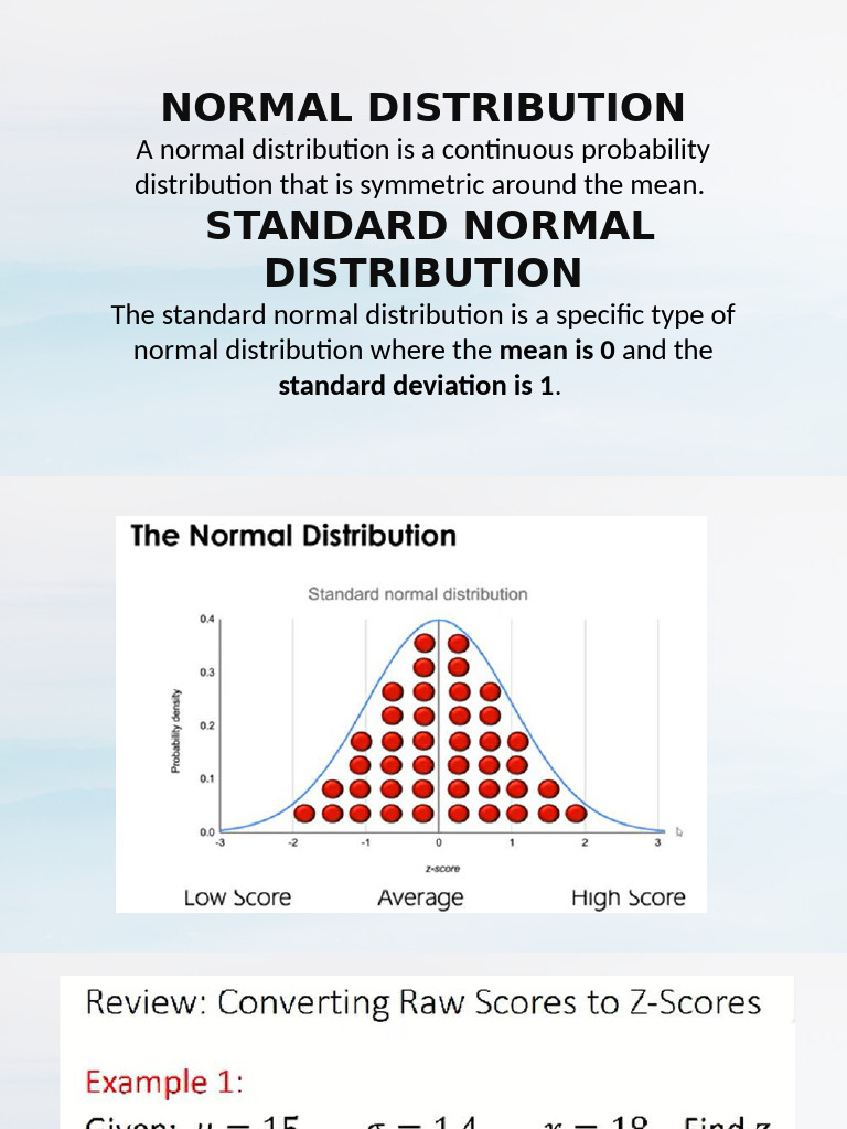 Normal vs Standard Normal Distribution | PDF