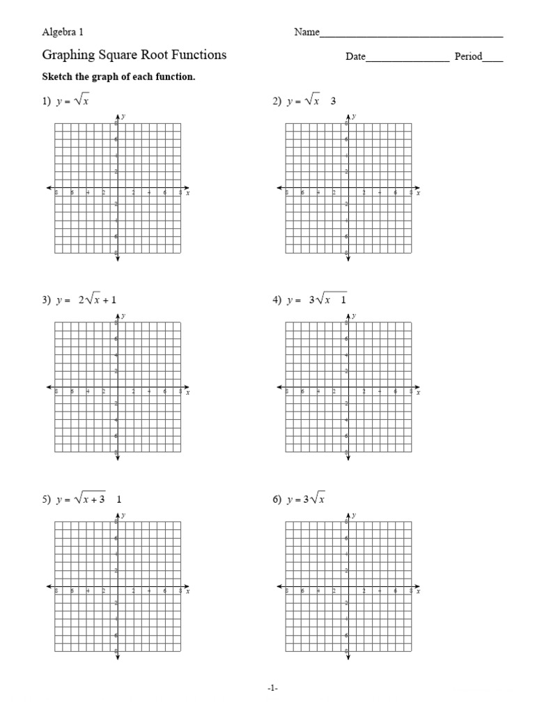 Graphing Square Root Functions | PDF | Algebra | Mathematics