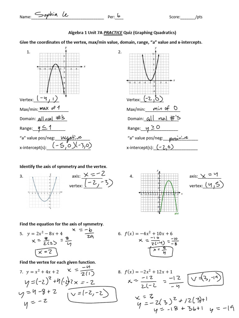 Unit 7a Quiz #1 Practice | PDF