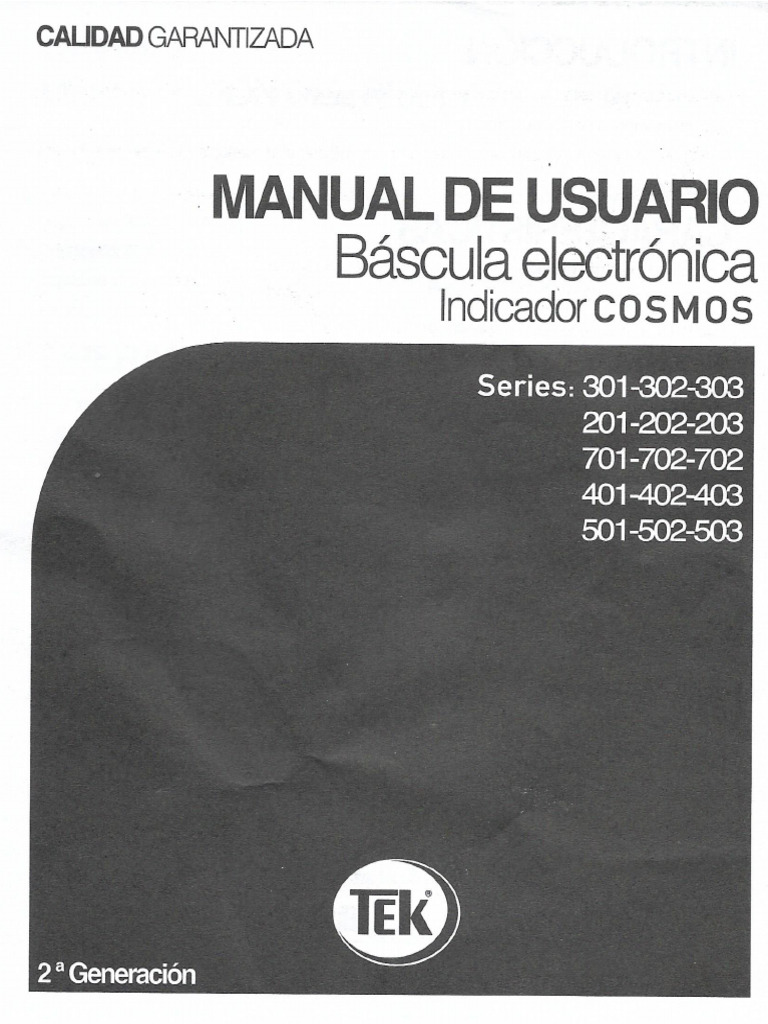 Manual Usuario - Báscula Electrónica 200 KG | PDF