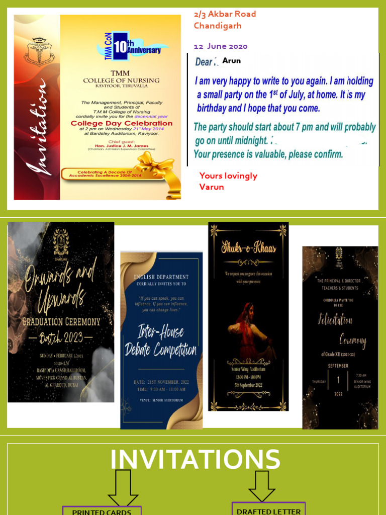 Formal Reply to Decline Invitation | PDF