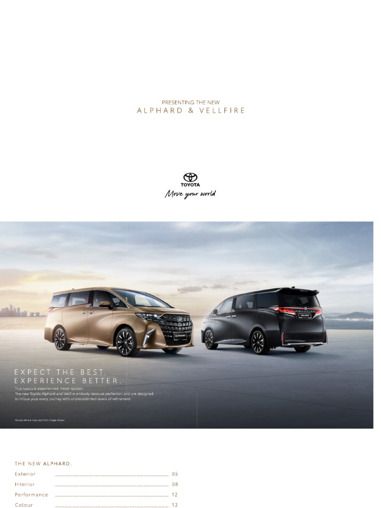 Toyota Alphard Vellfire 2024 MY | PDF