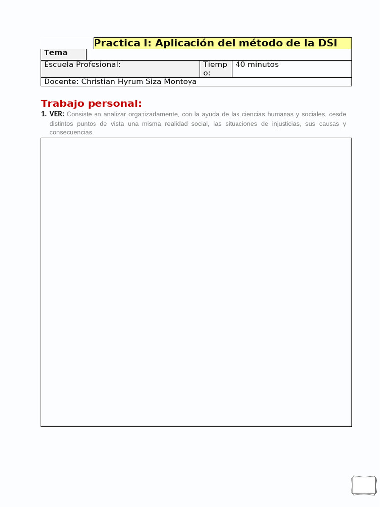 Formato - Aplicación Del Método de La Dsi | PDF